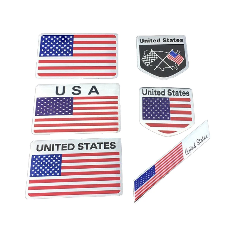 3D Car Stickers and Decals Metal American Flag Emblem Car Stickers for ...