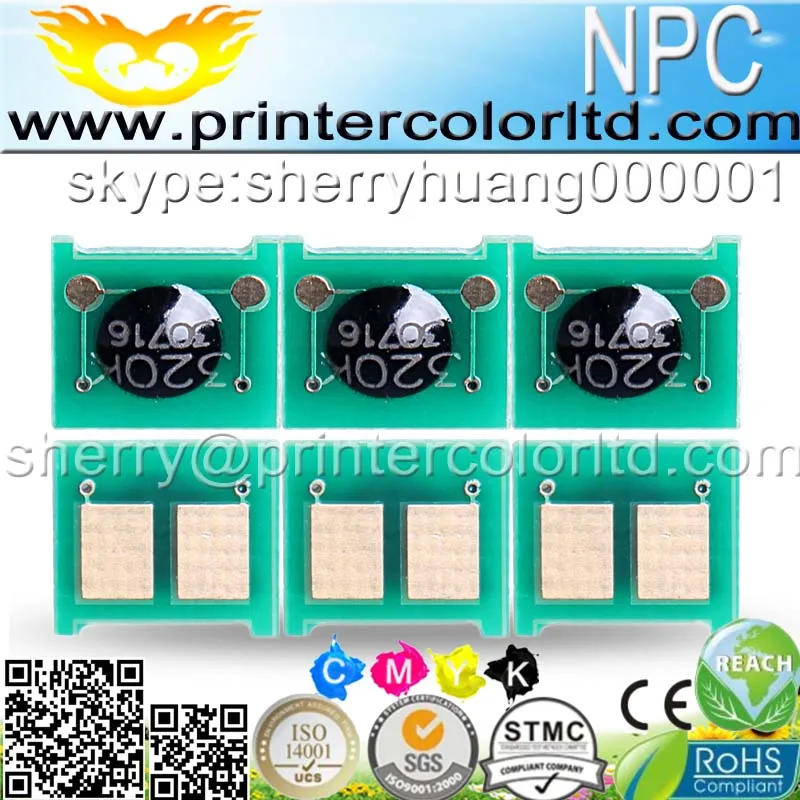 Four color Toner cartridge chip for HP Hewlett Packard CP2025 CP2020 ...