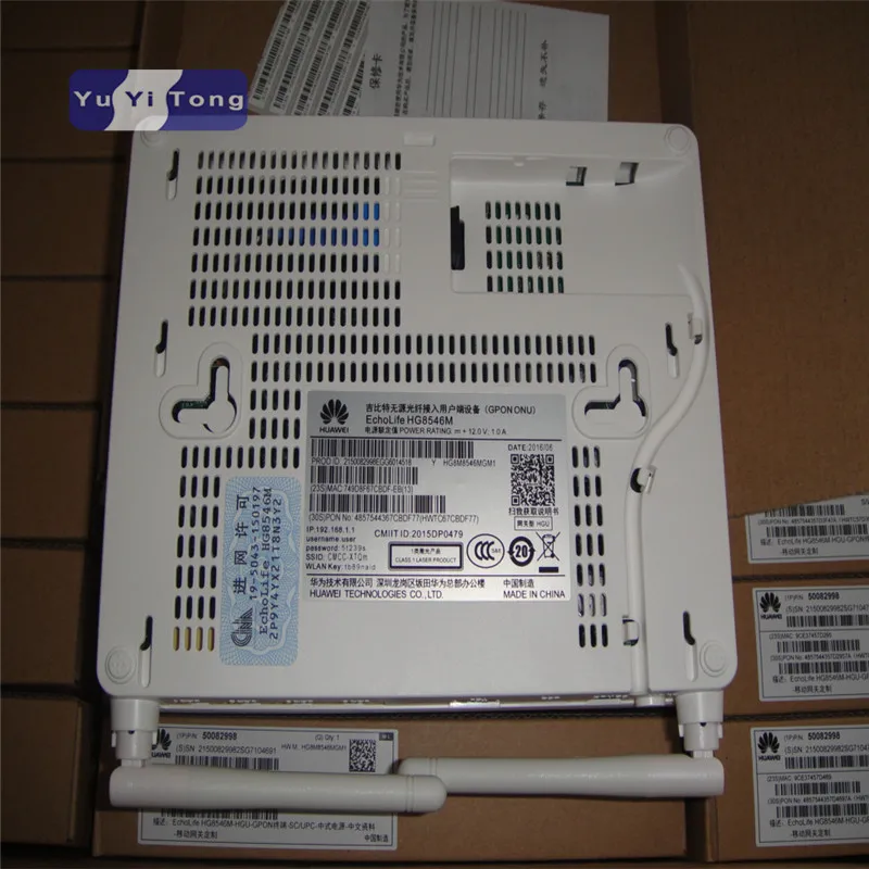 Hua wei hg8546m terminal gpon original onu, modo de rote hgu10, 1 porta + 3 portas + 1 telefone ...