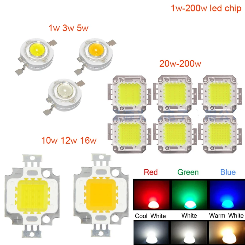 고출력 1W 3W 5W 10W 20W 30W 50W 100W COB LED 내추럴 화이트 4000K 4500K, DIY LED 투광 조명 스포트라이트|bead strand ...