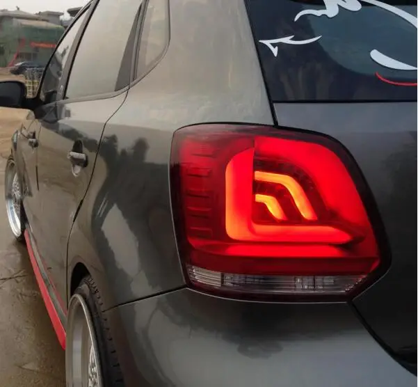 Hireno Tail Lamp for Volkswagen Polo 2010 2011 2012 2013 2014 2015 LED ...