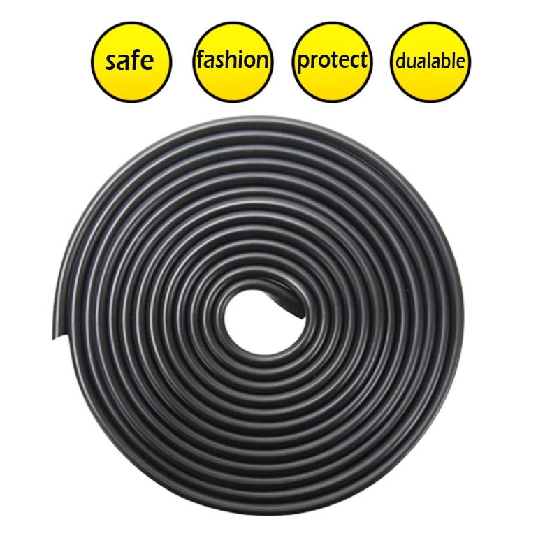 Universal Car Door Edge Rubber Scratch Protector 5M 10M Moulding Strip ...