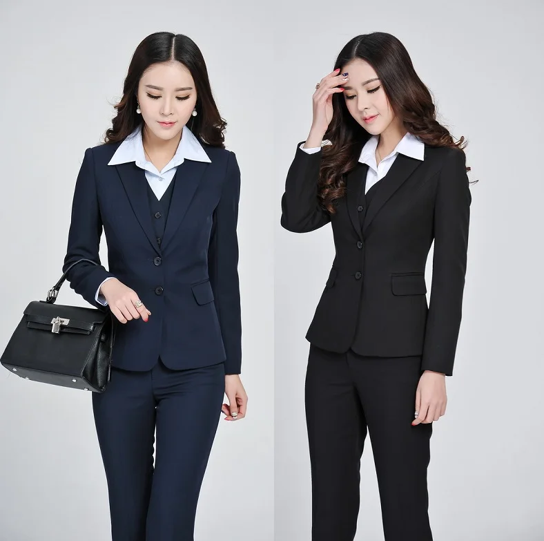 Formal Ladies Dress Suits for Women Business Suits GreyJacket and ...
