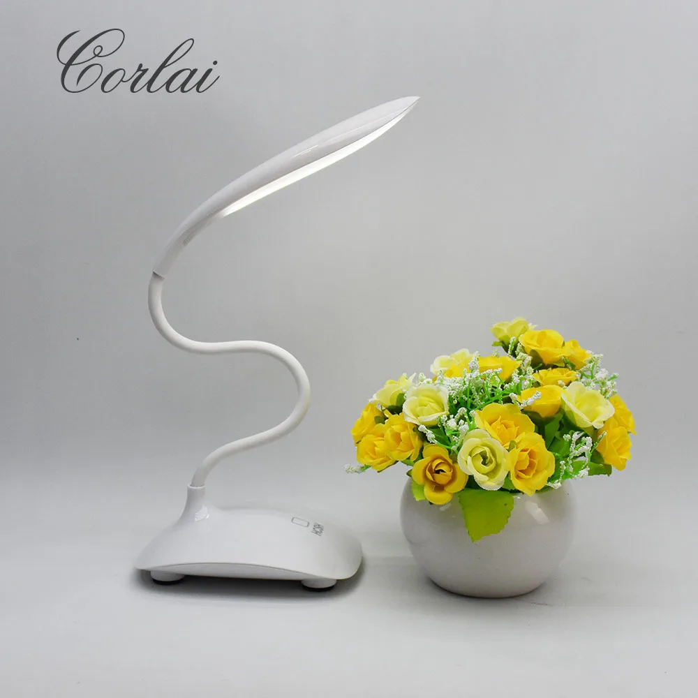 Corlai Led Table Desk Lamp Eye Protection 3 Level Dimmable USB ...