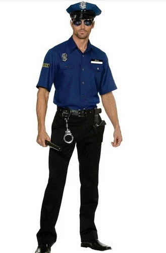 ZY325 Halloween Man Coustumes Cool Police Men's Cosplay Costumes,Cop ...