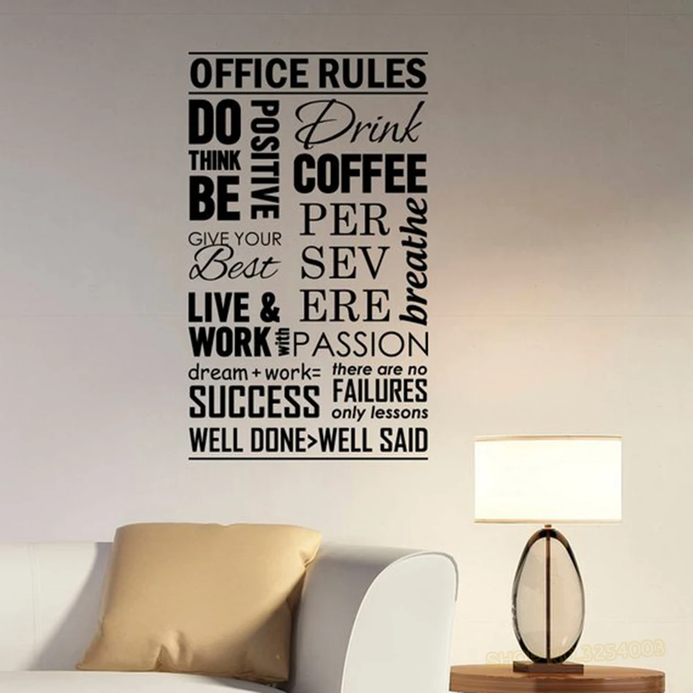 Wall Décor Motivational Decal Office Sticker Vinyl Decal Wall Lettering ...