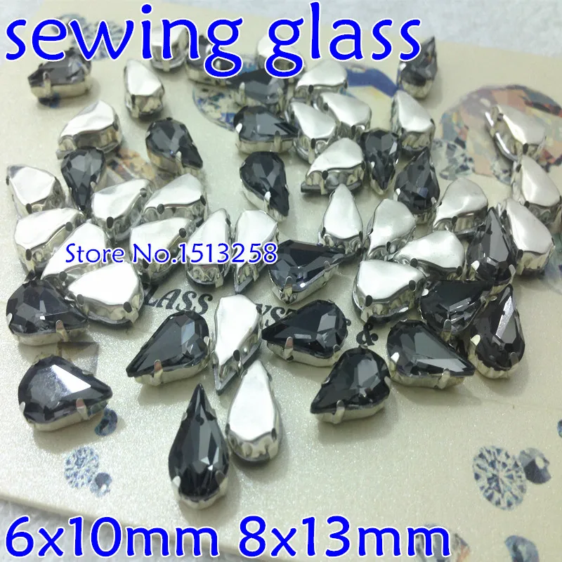 6x10mm 8x13mm Crystal Clear Teardrop Glass Crystal Fancy stone With ...