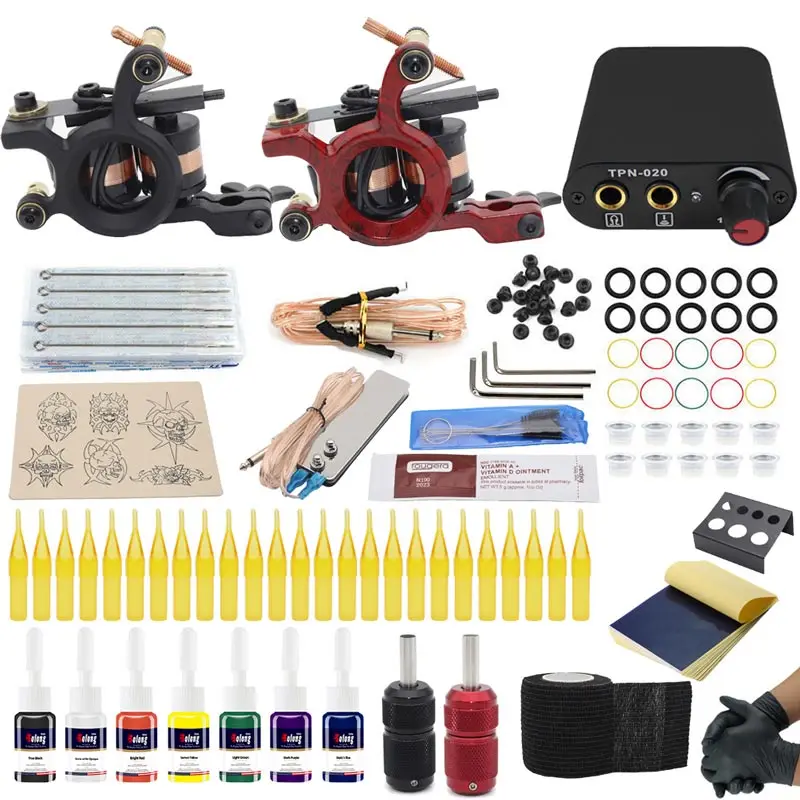 Besta tattoo coil machine set tattoo power grip tattoo ink kit Body Art ...