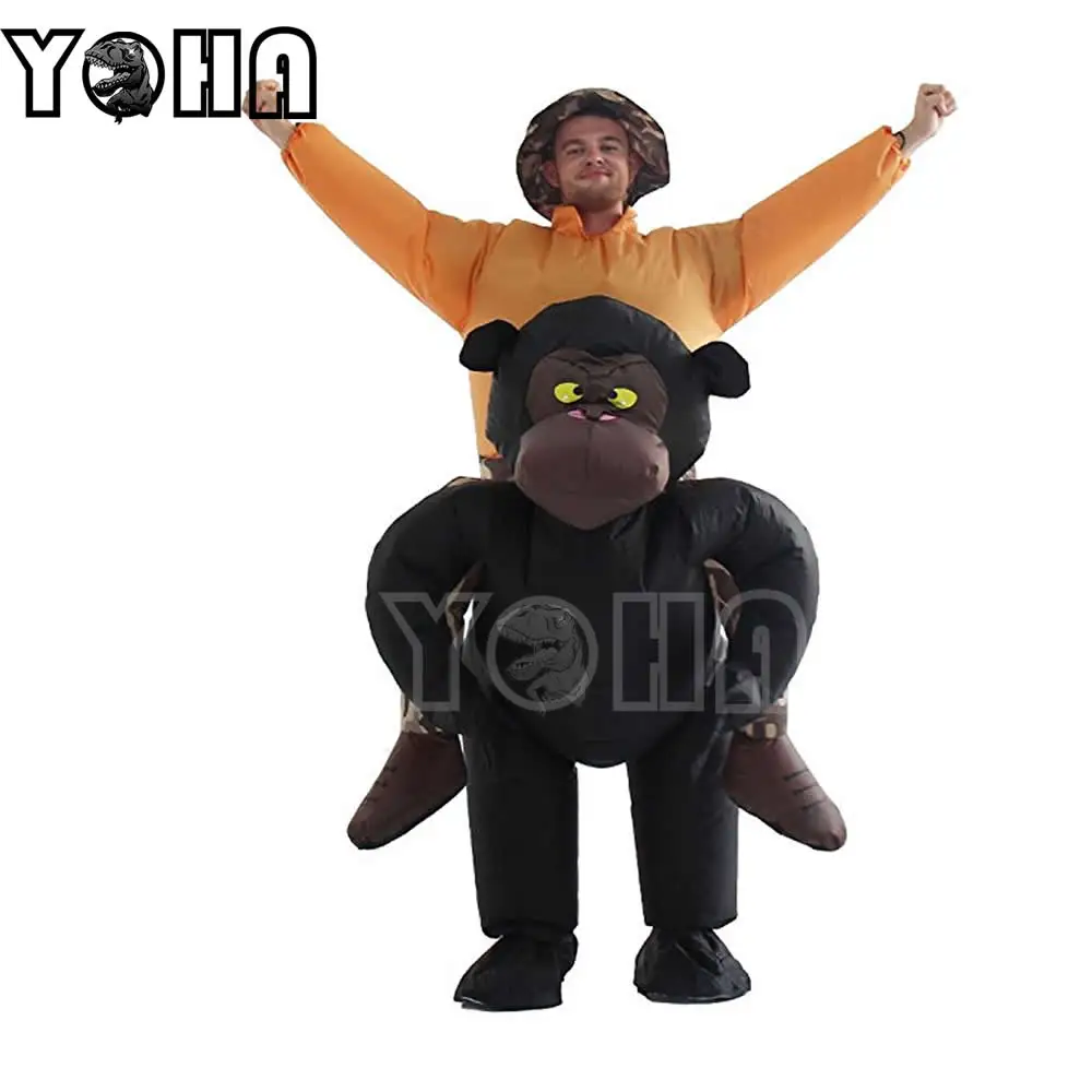 YOHA New Gorilla Inflatable Costumes for cHalloween Cosplay Riding ...