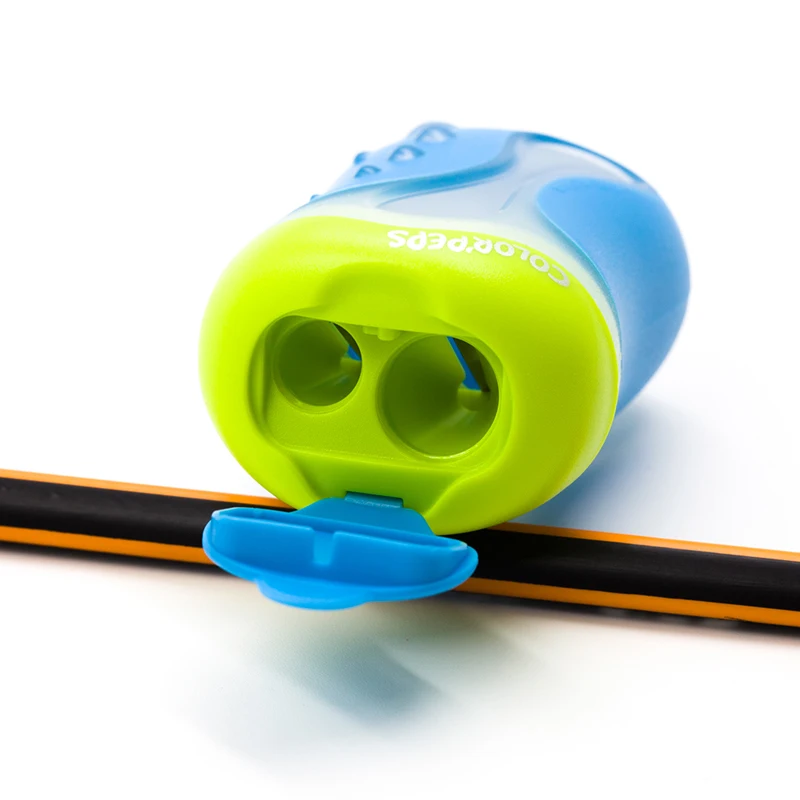 Double Hole Pencil Sharpener Round Toe Safety Pencil Sharpener School ...