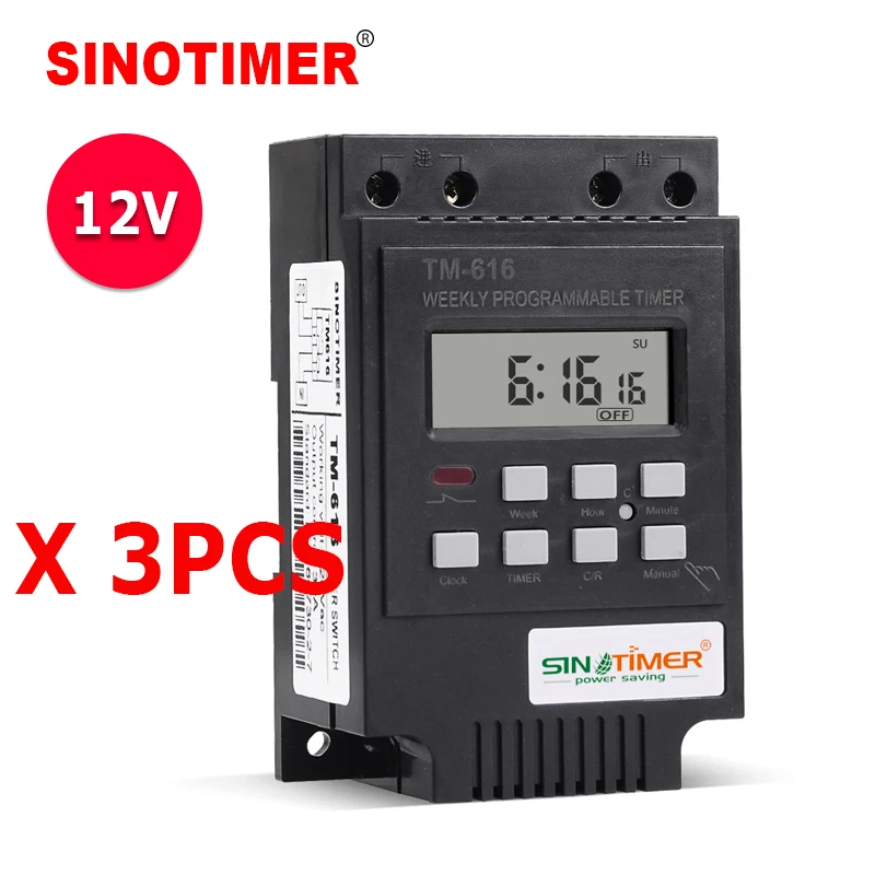 30AMP DC 12V TIMER SWITCH 7 Days 17ON/OFF Programmable 24hrs Time Relay