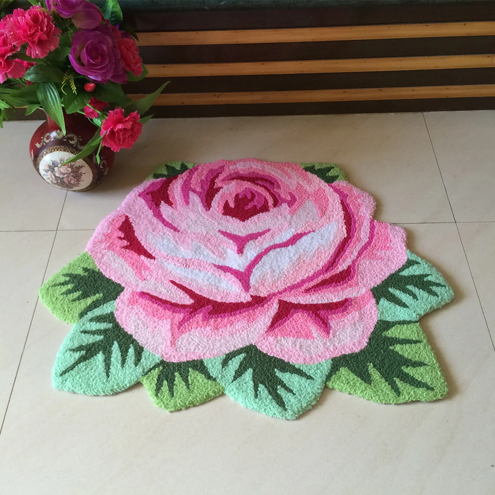 Pink Rose Shaped Rug at Zara Khull blog