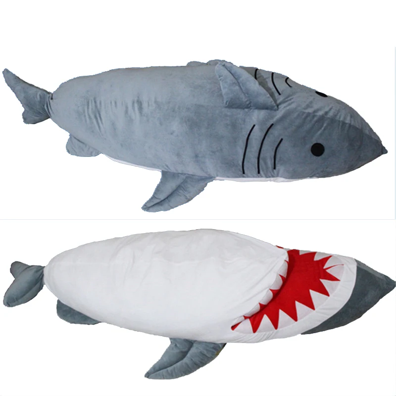 Giant Shark Plush Toy Sleeping Bag | Bite Me Sharks | Fancytrader ...