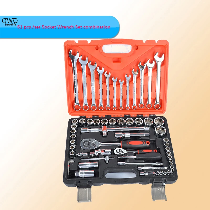 61 pcs /set Socket Wrench Set combination wrench Spanner Car Ship ...