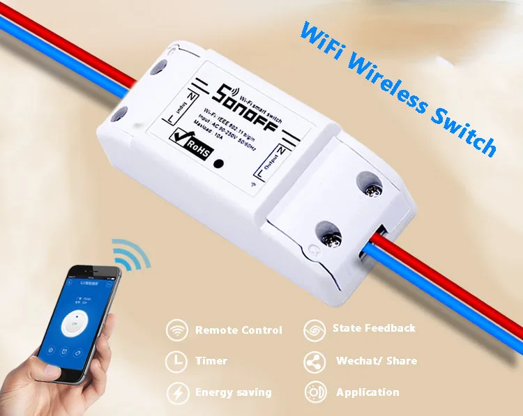 IoT Sonoff DIY Wireless Wifi Switch Timer Switch APP Controll Switch ...