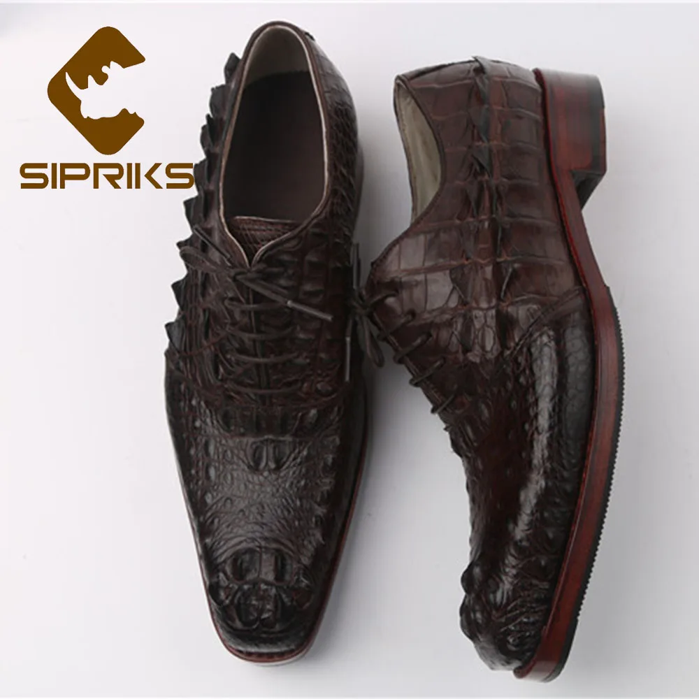 Sipriks/импортные черные оксфорды из натуральной крокодиловой кожи ...