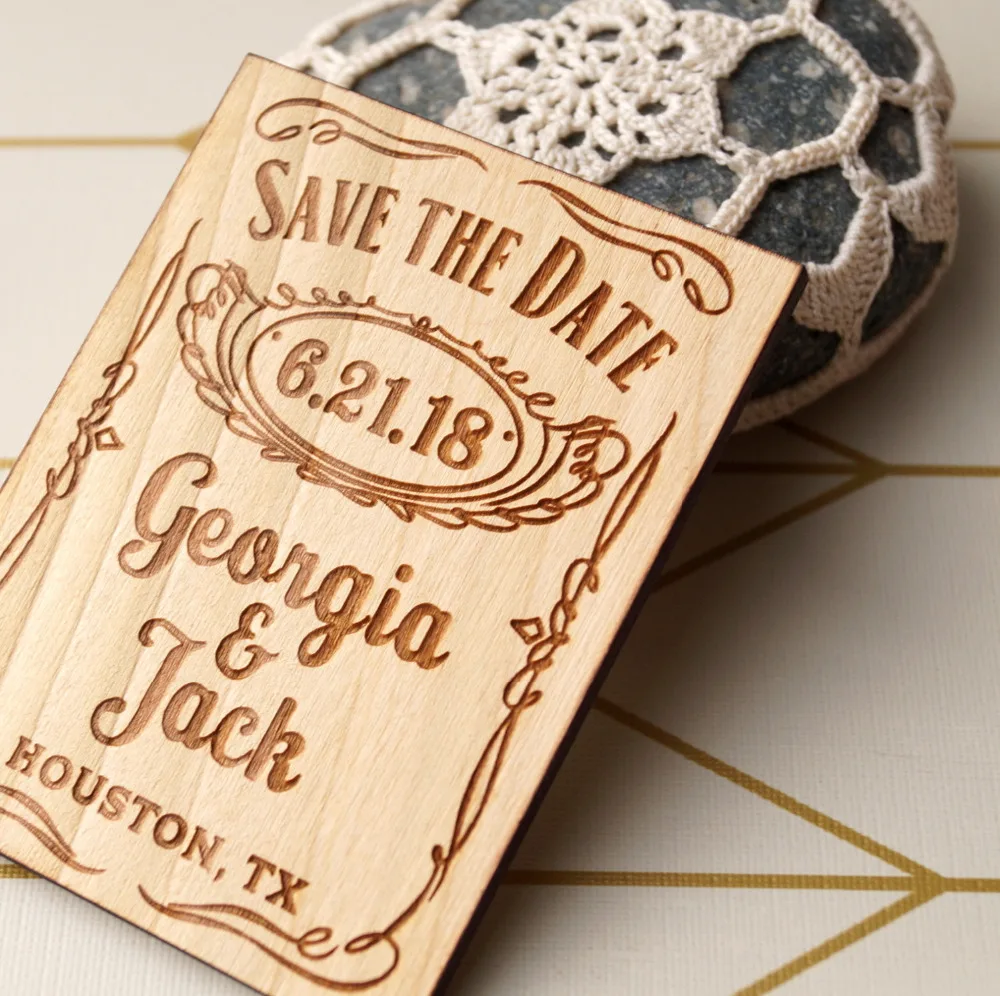 Personalized Engraved Rustic Whiskey Invitations Cutting Invitation ...