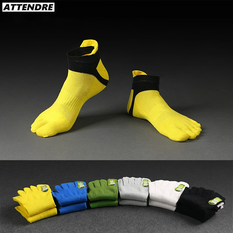 ATTENDRE Summer Thin Section novelty Mesh Breathable Five Toe Socks men ...