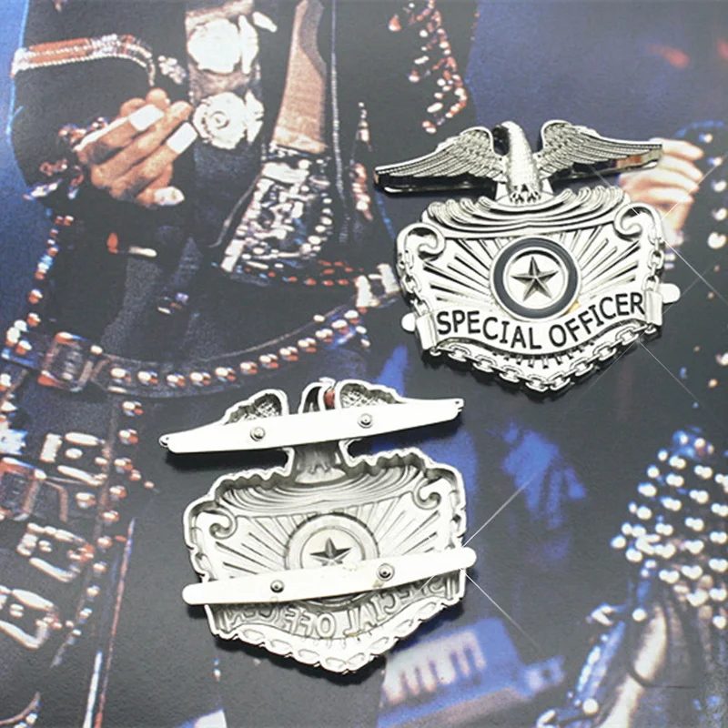 Rare Retro US MJ Michael Jackson Metallic Silver Eagle Metal Stainless ...