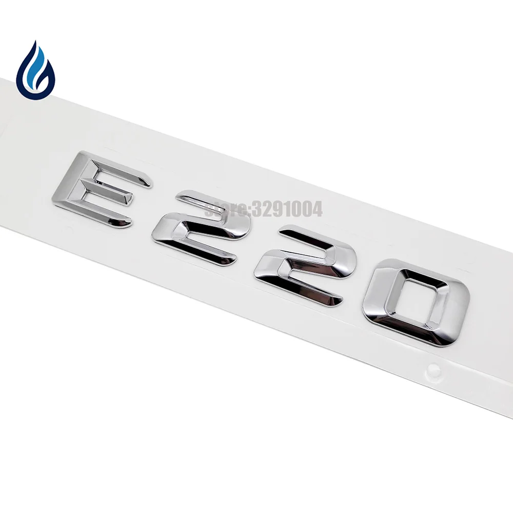 Chrome E220 Auto Trunk Rear Bumper Numbers Letter Badge Emblem Logo For ...