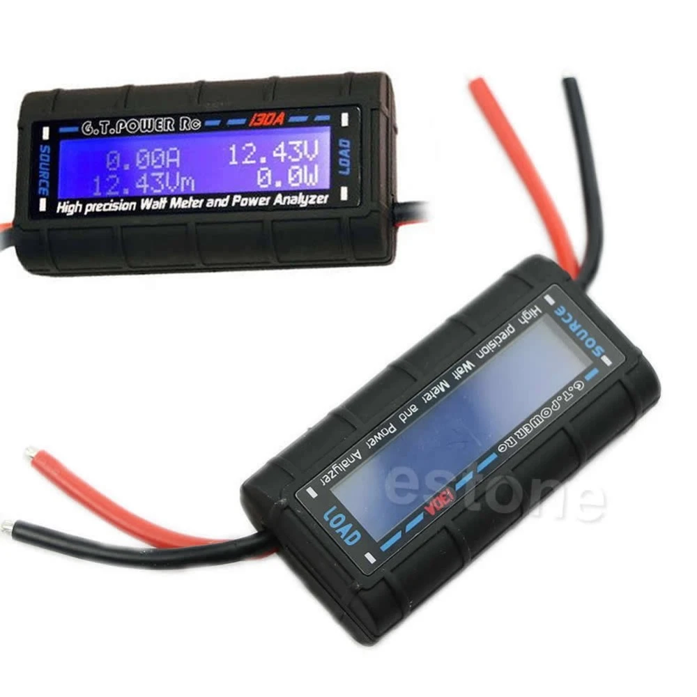 G.T.POWER RC 130A Watt Meter and Power Analyzer High Precision LCD 60V ...