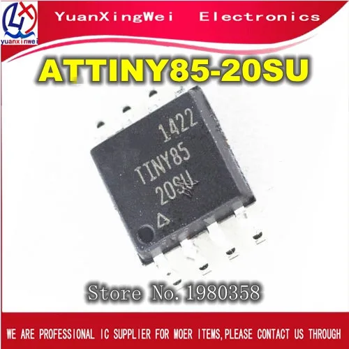 Novo e original 10 pces ATTINY85 20SU attiny85 sop8 mcu microcontrolador|microcontroller ...