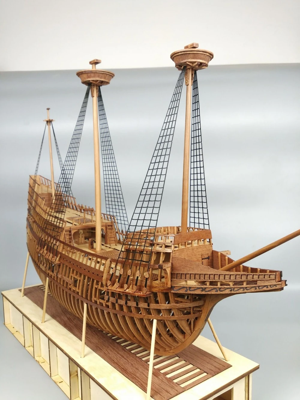 Skala 1/48 Kit Model Bangunan Kapal Kayu Solid Kit Model Kerangka ...