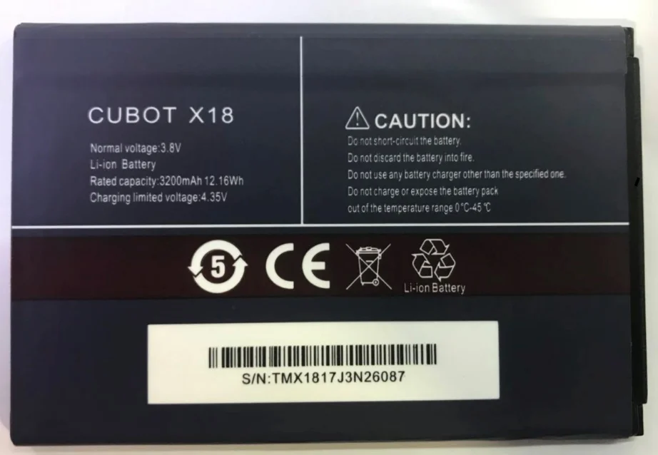 CUBOT X18 Battery 3200mAh Replacement backup battery For CUBOT X18 Cell ...