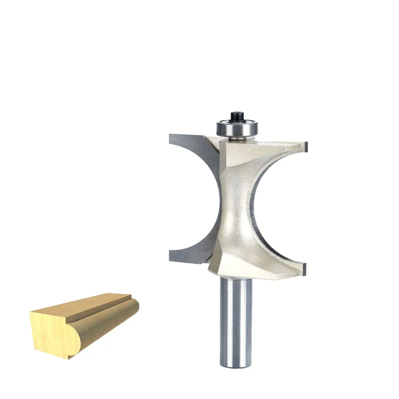 Huhao 1pc 1/2 1/4 Inch Shank Half Round Bit 2 Flute Endmill Router Bits ...