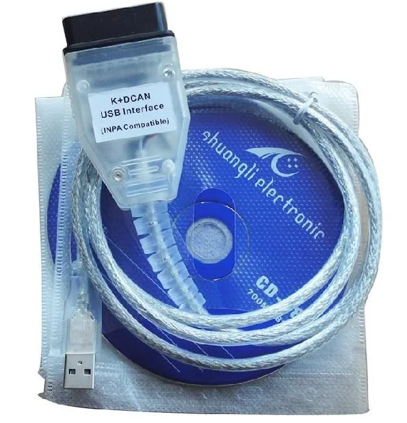 10pcs/lot Diagnostic cables for BMW K+DCAN USB OBD2 interface INPA ...