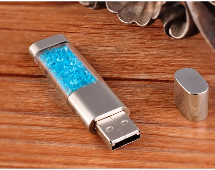 2023 Real Capacity Jewelry Crystal Diamond Memory Stick Usb Flash Drive ...