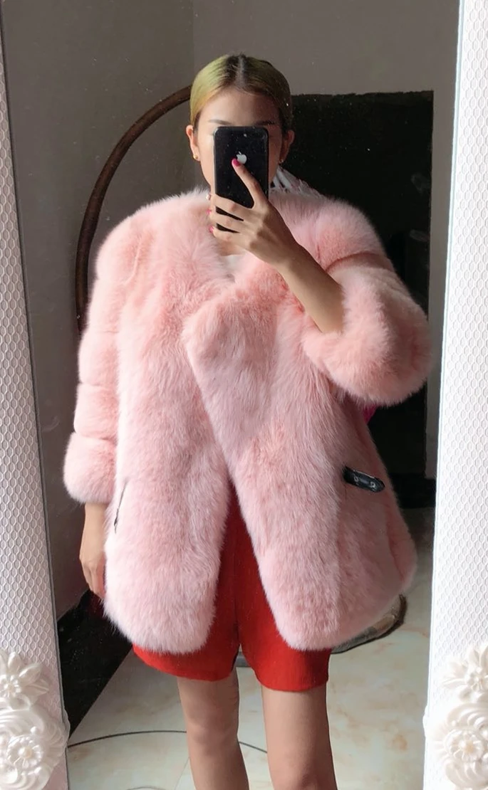2018 New Women Natural Real Fox Fur Coat Jacket Outwear - Real Fur ...