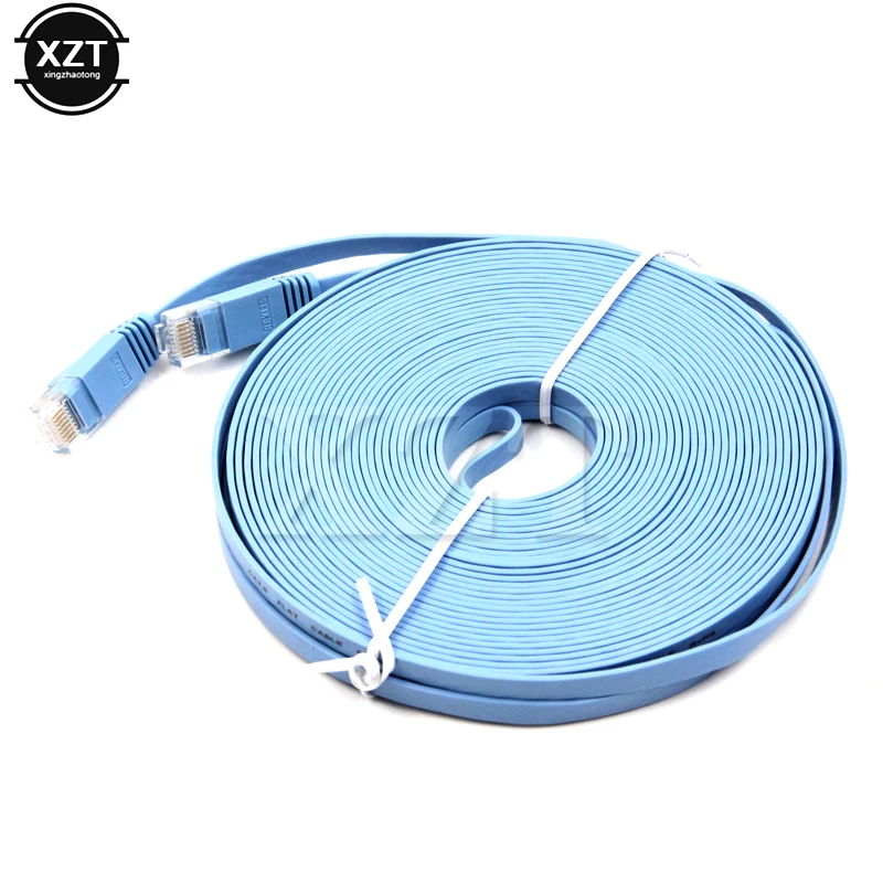 Cable plano UTP para enrutador, Cable de red Ethernet RJ45, conector ...