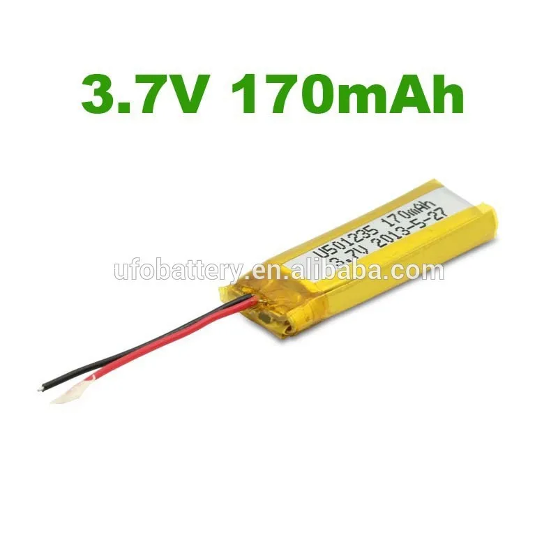 501235 3.7 V 170 mah batería de polímero de litio para el auricular ...