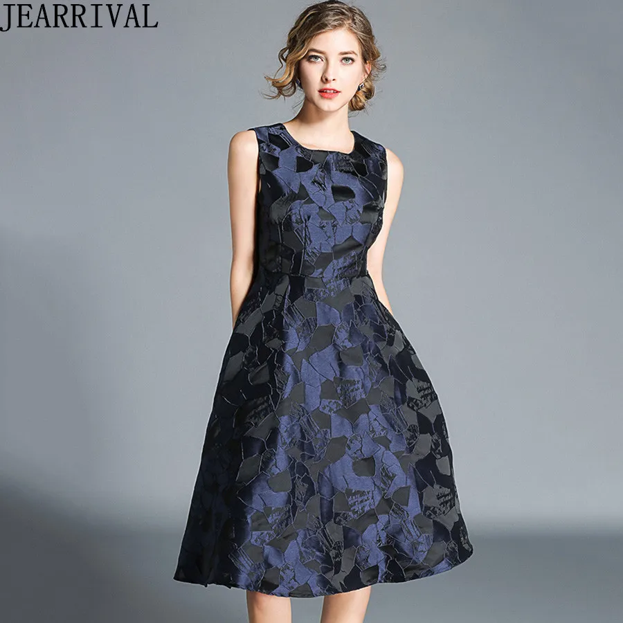 Autumn Fashion Printed Jacquard Women Dresses 2018 New Designer O Neck ...