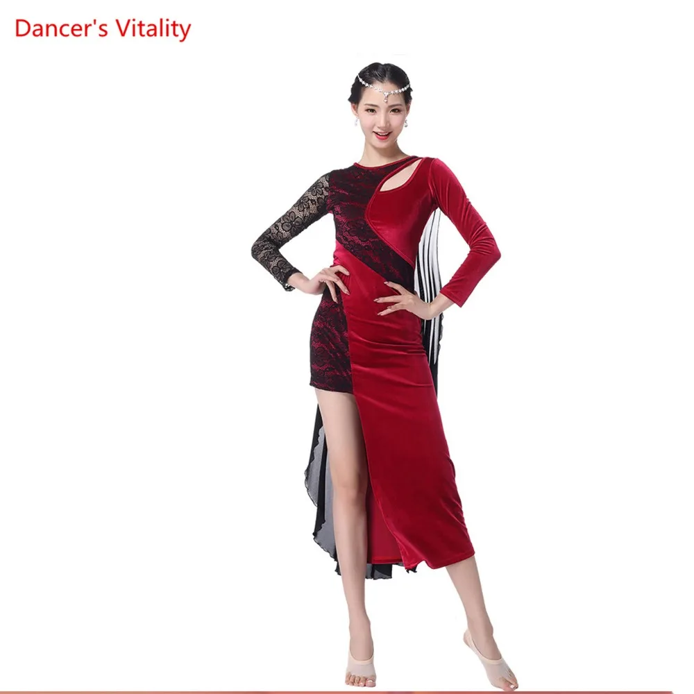 2018 New Korea Oriental One Piece Lady's Dance Costume Sexy Long Dress ...
