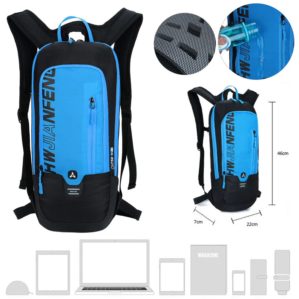 Unisex 10L Waterproof Nylon Backpack Men And Women Cycling Shoulders ...