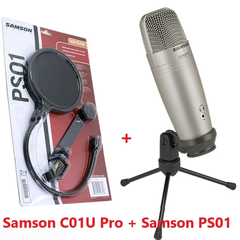 Usb 스튜디오 콘덴서 마이크 Samson C01u 프로 Ps01 마이크 팝 필터 스크린 나일론 메쉬 스크린 보컬