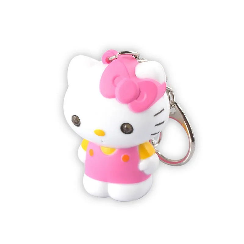 Hello Kitty Cartoon LED With Sound Charm Keychain - KawaiiMerch.com