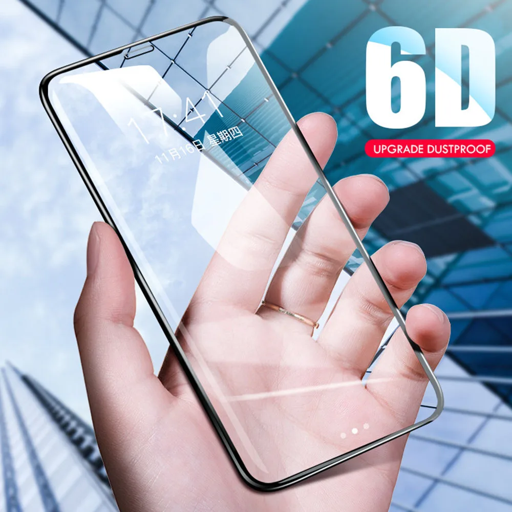 6d Tempered Glass For Iphone 8 7 6 Plus Full Cover Tough Protection Glass Film For Iphone X 6s 7