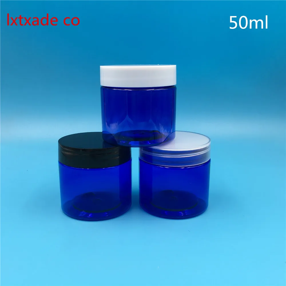 Free Shipping 50 g 50 ml Empty Clear Blue Plastic Packaging Bottles ...