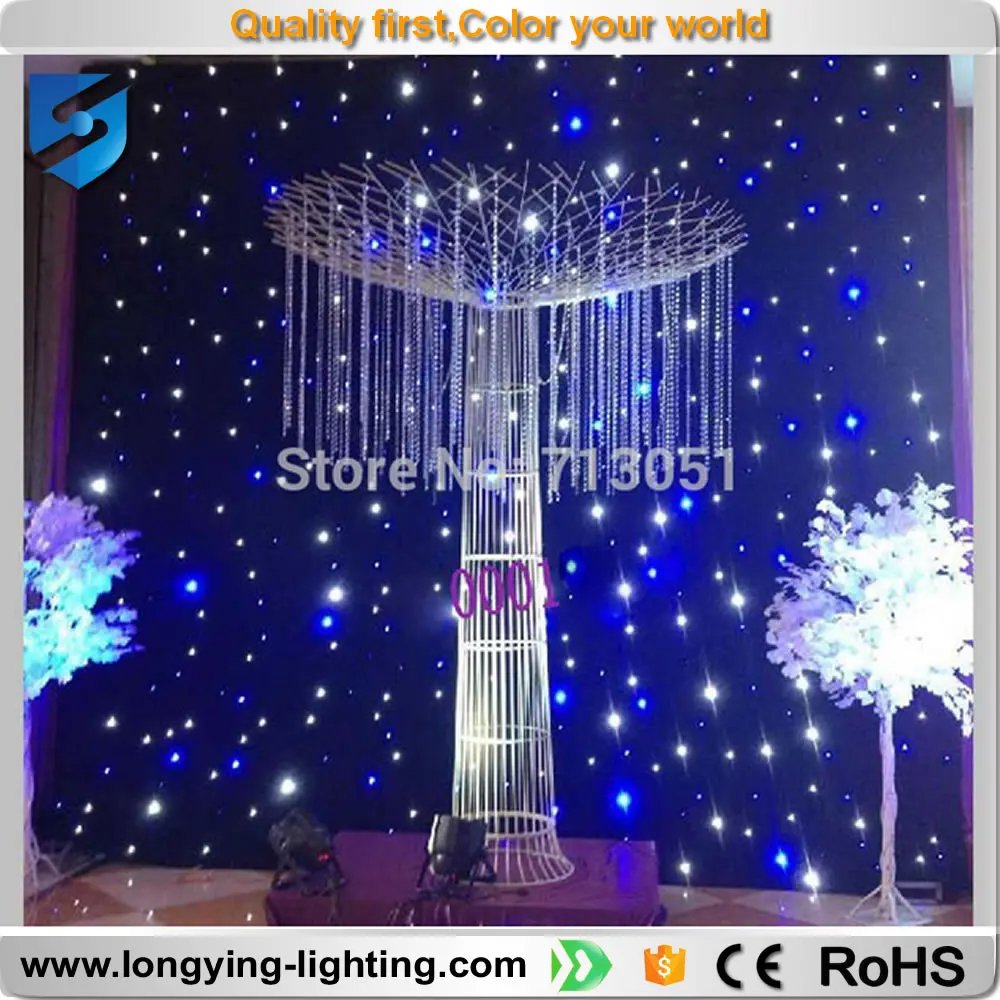 Free shipping 3m*6m led starlight backdrop curtain wedding event DMX ...