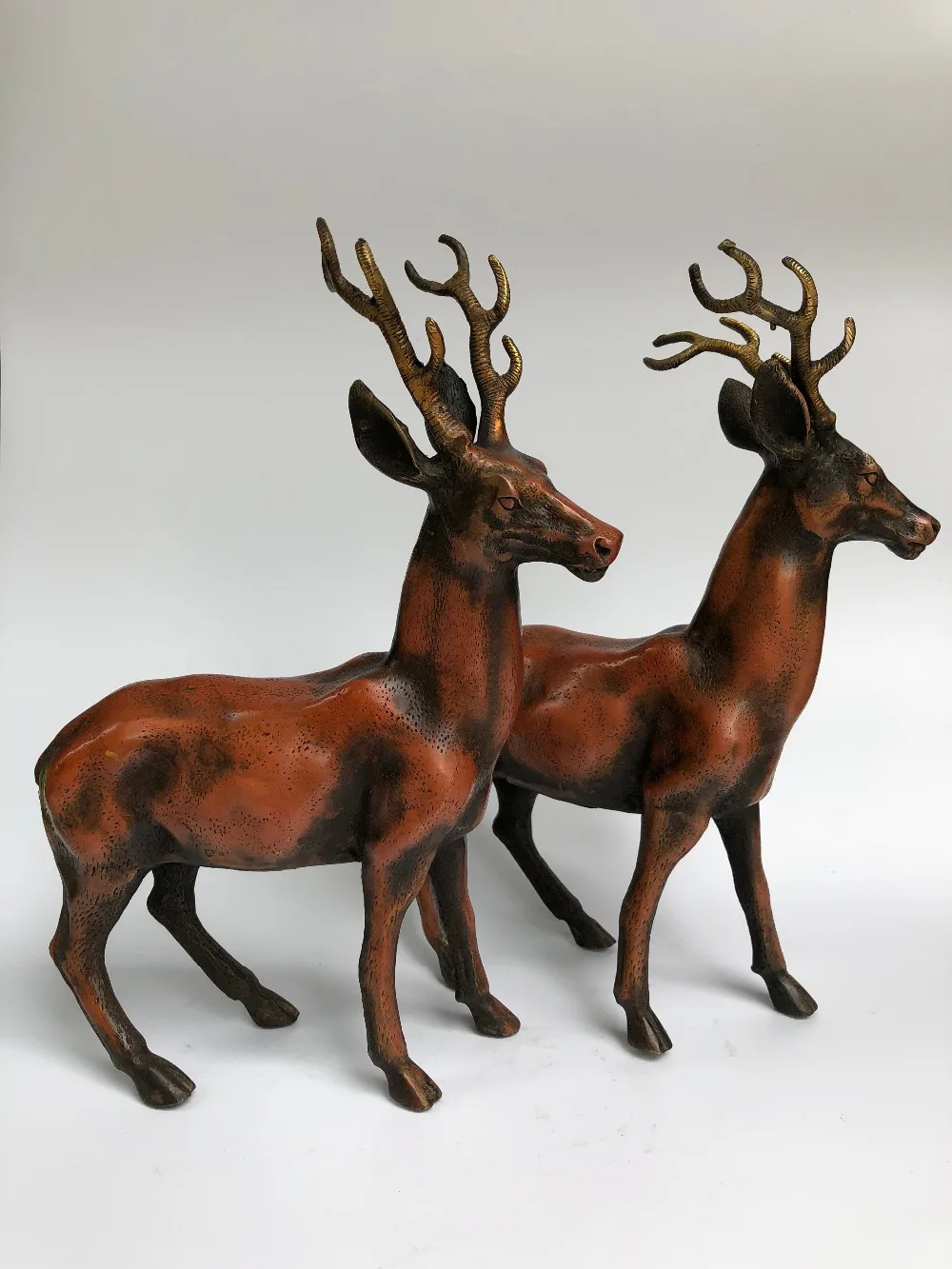 Christmas pure copper deer ornaments home decorations|Statues ...