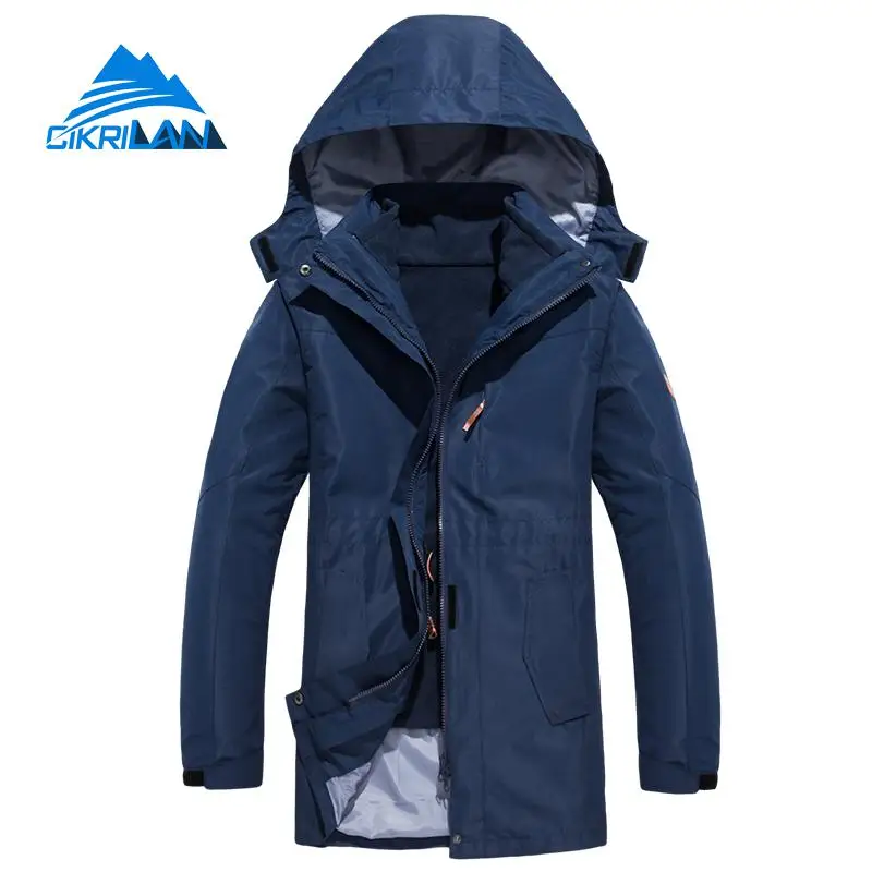 Mens Winter 3in1 Waterproof Long Coat Hiking Climbing Trekking Camping ...