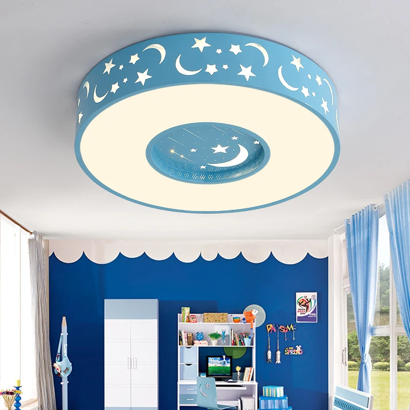 Children's room ceiling girl creative remote control warm star LED ...