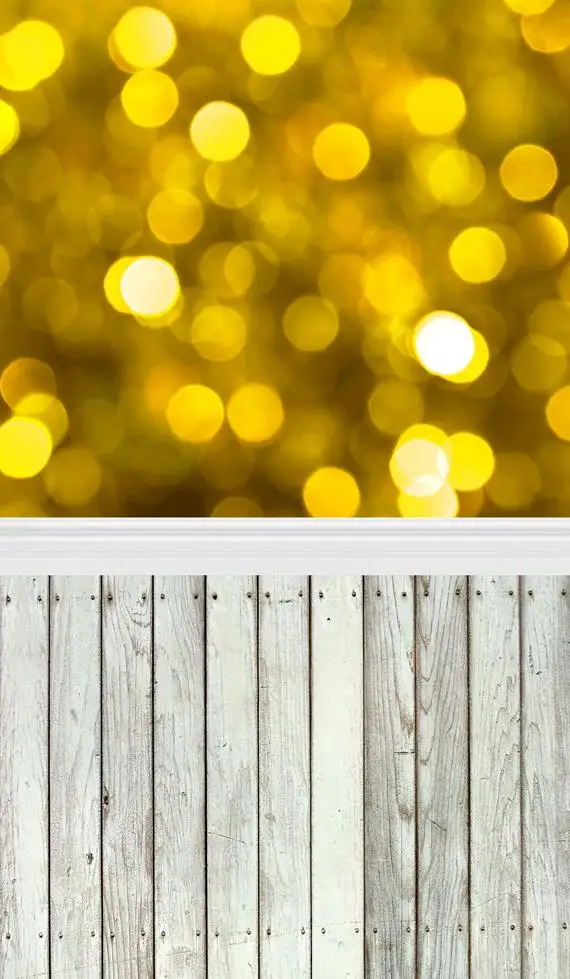 5x7ft yellow bokeh newborn photography backdrop,gray wood floor prop ...