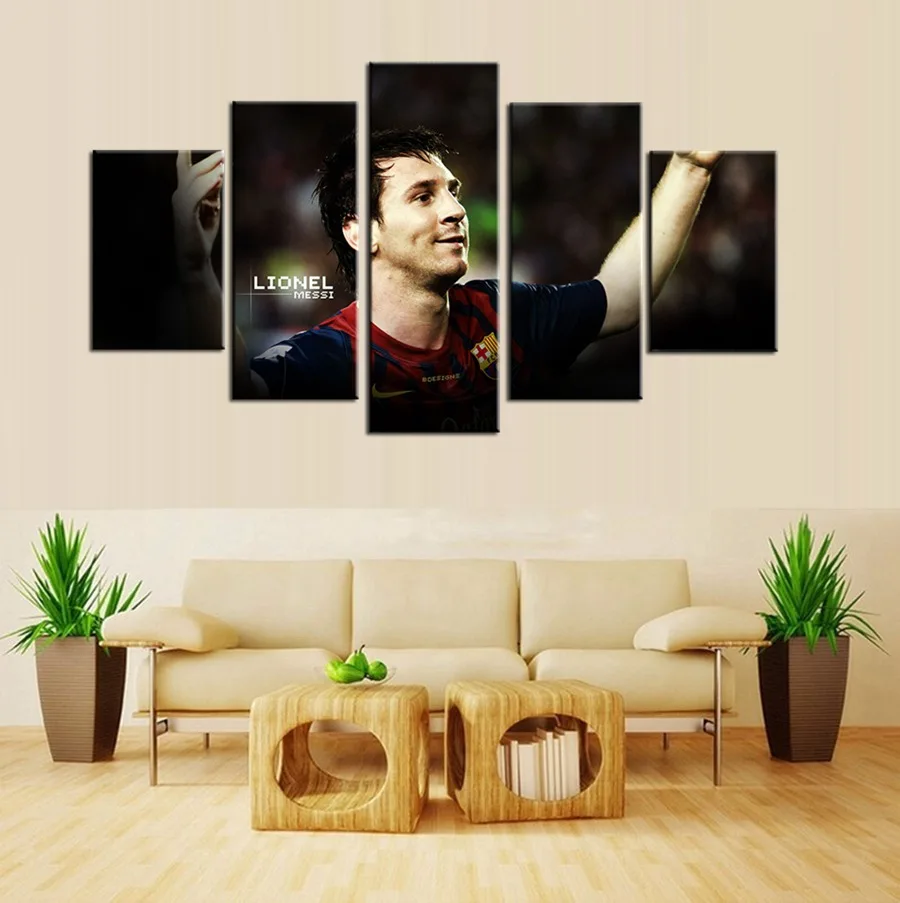 Lionel Messi Futbol Club Barcelona Football Painting Wall Art Living ...