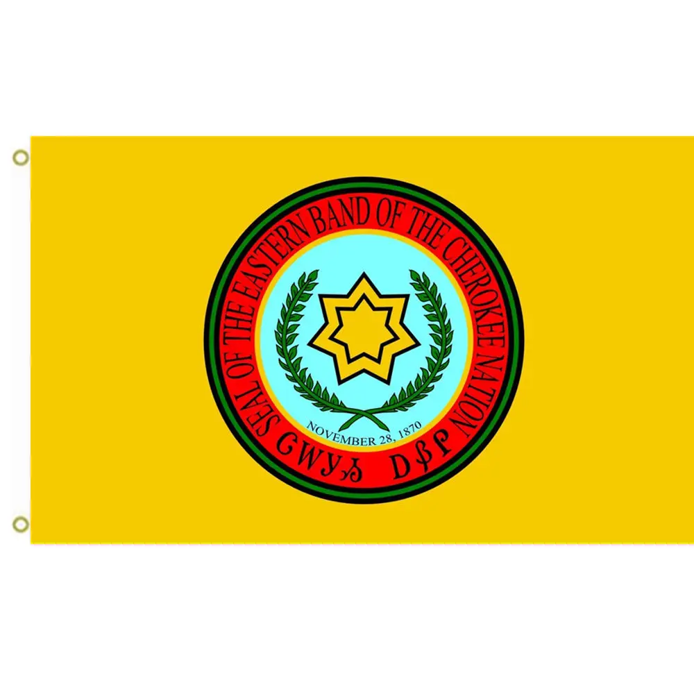 Eastern Band Cherokee Flag Banner Metal Holes Flag Custom Flag custom eastern-band-cherokee-flag-banner-metal-holes-flag-custom-flag-custom