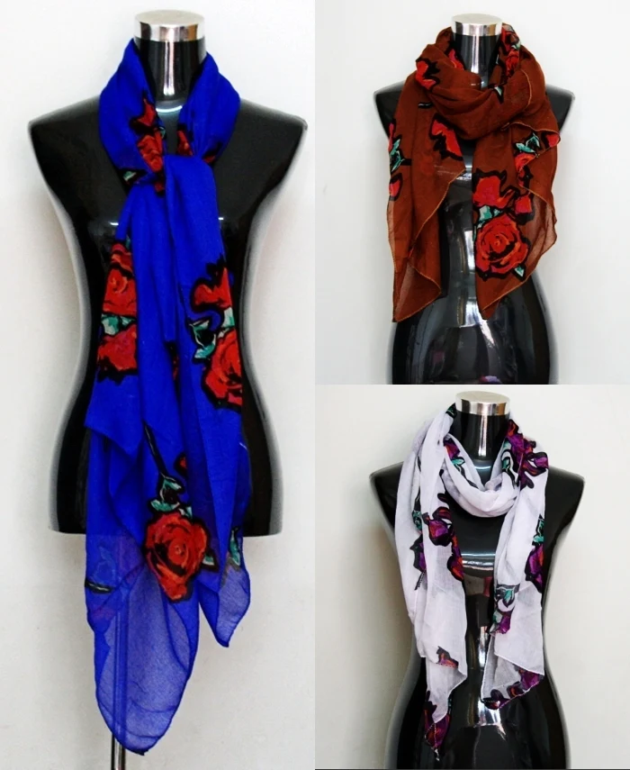 Cotton cloth women's scarf winter thermal muffler scarf peones scarf ...