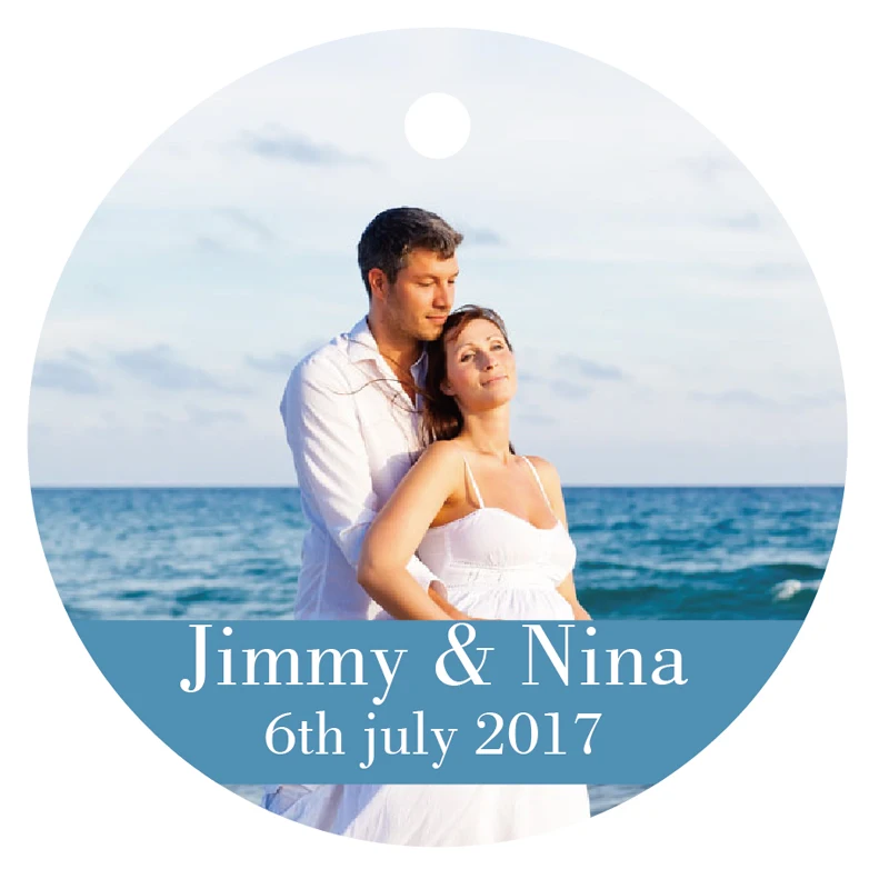 100 PCS Personalized Printing Paper Hand Labels Round Custom Wedding ...